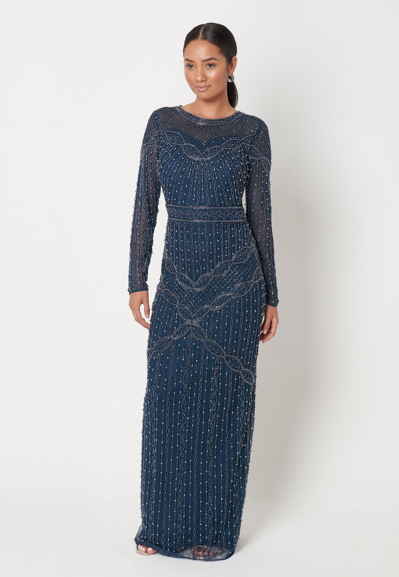 Maryisa EMBELLISHED MODEST - Robe de cocktail - navy/bleu marine ...