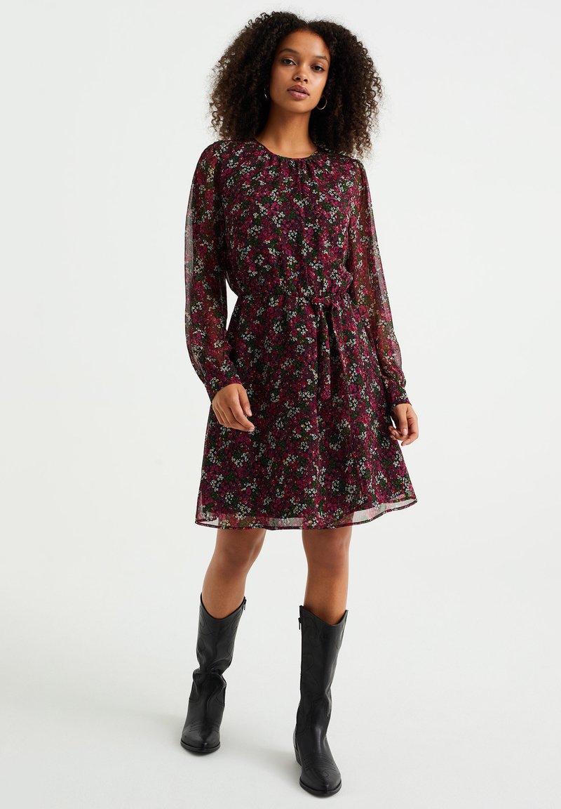 WE Fashion MET DESSIN - Robe de jour - violet - ZALANDO.FR