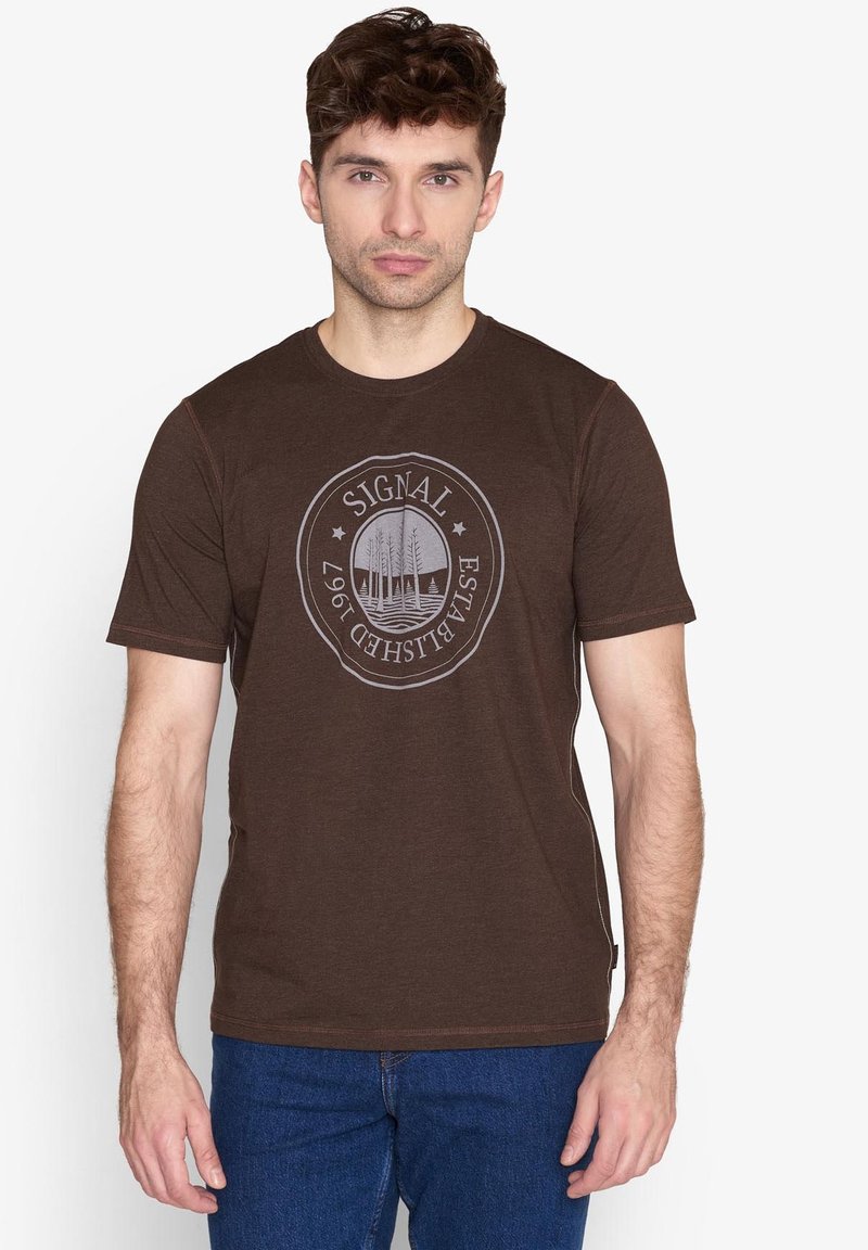 Signal POSS - T-shirts print - brown licorice/brun - Zalando.dk