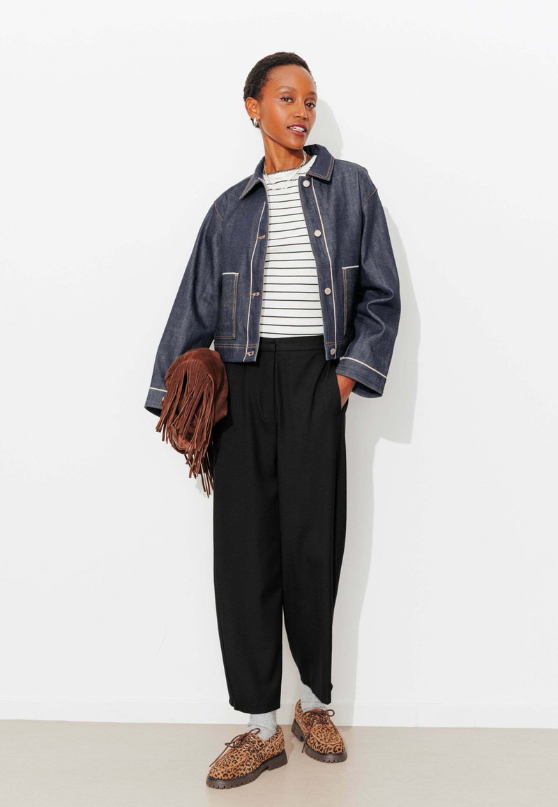 Promod BARREL CHIC - Chino - noir - ZALANDO.FR