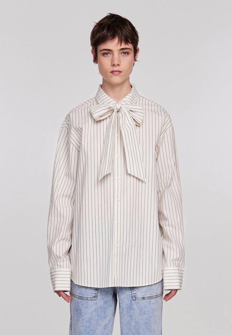 IIQUAL TONY SHIRT UNISEX - Skjortebluser - asphalt/offwhite - Zalando.dk