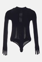 GCDS SEAMLESS LONG SLEEVES BODY - Topper langermet - nero/svart ...