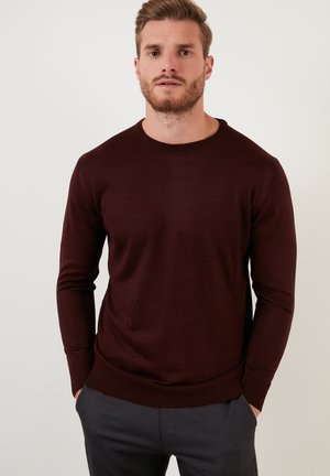 Buratti REGULAR FIT - Fleece trui - bordeaux/bordeauxrood - Zalando.nl