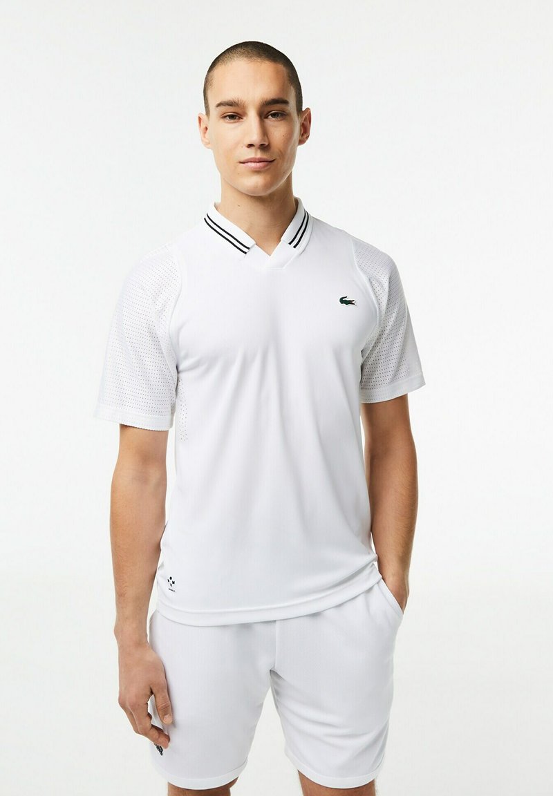 Lacoste Sport Tennis Sport T Shirt Blanc Weiß Zalando At