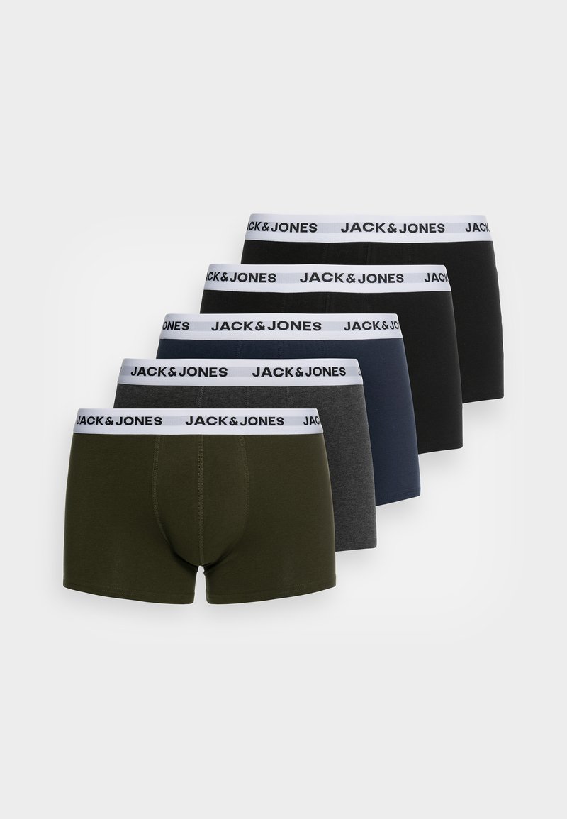 Jack & Jones JACBASIC WHITE TRUNKS 5 PACK - Culotte - forest night ...