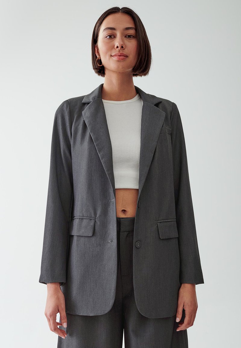 CALLI ISLA - Krátký kabát - charcoal grey/šedá - Zalando.cz