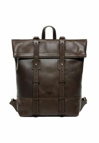SID & VAIN ROLLTOP LEATHER BACKPACK CHAZ - Rugzak - brown plain ...