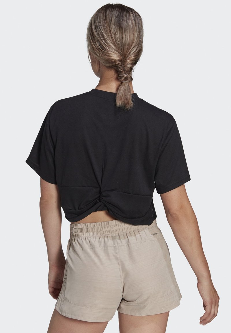 adidas Performance STUDIO - Basic T-shirt - black - Zalando