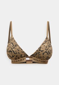 Tommy Hilfiger HERITAGE PRINT TRIANGLE - Triangle bra - nordic taupe ...
