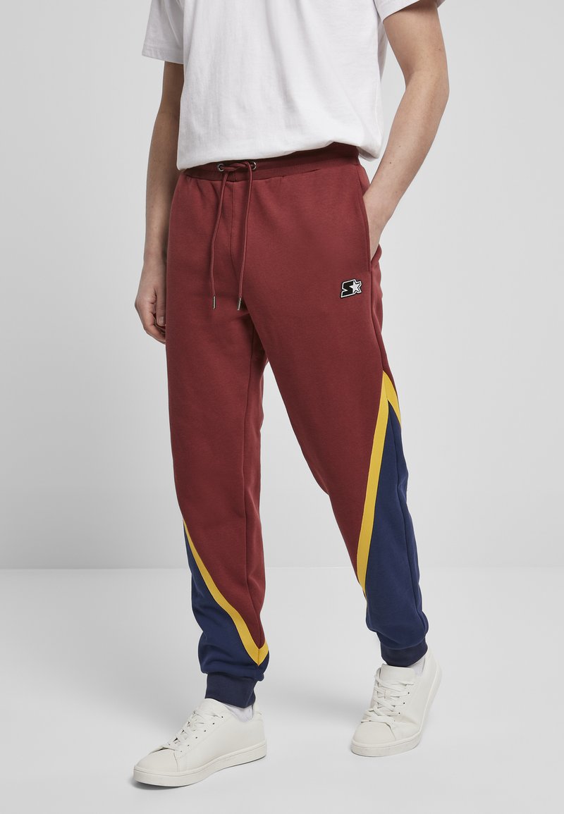 Starter Tracksuit bottoms - port/darkblue/red - Zalando.ie