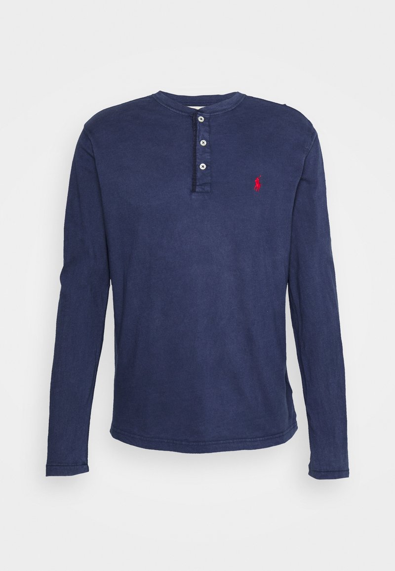 Polo Ralph Lauren SLUB JERSEY HENLEY SHIRT - Langarmshirt - cruise navy/dunkelblau - Zalando.de