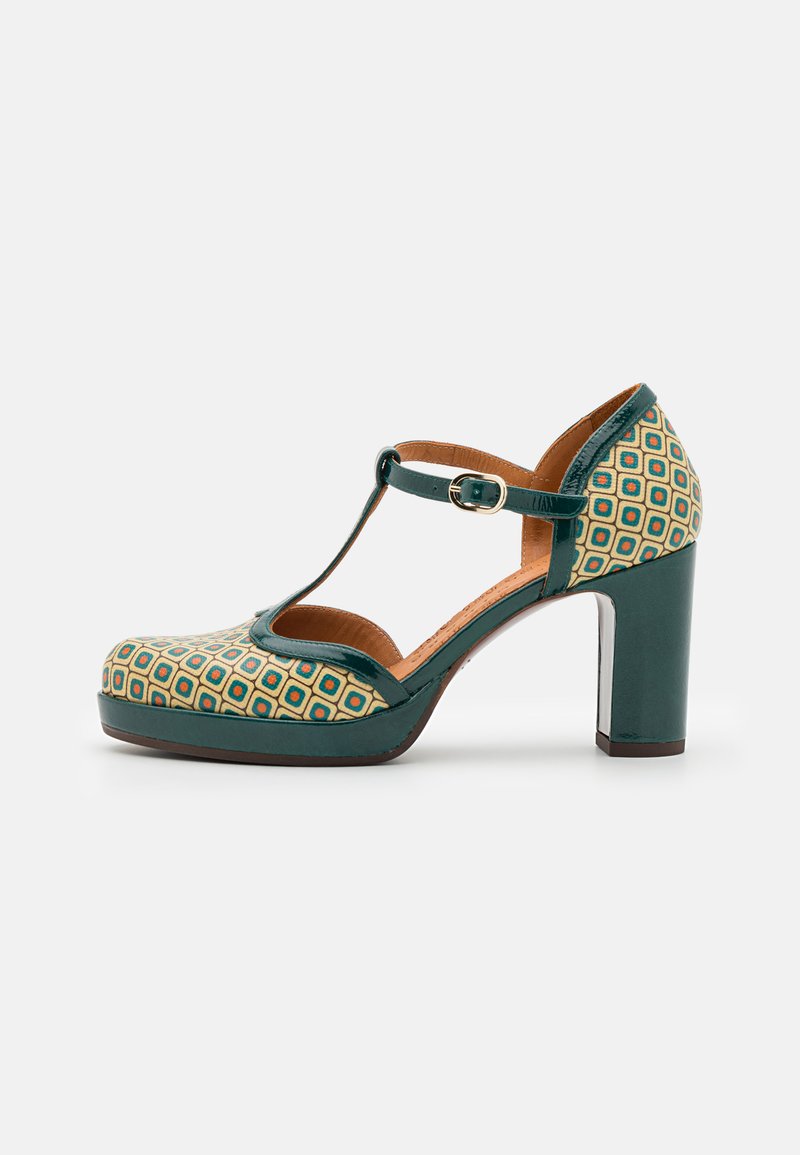 Chie Mihara Plateaupumps - galleta blue/sucre forest/groen - Zalando.nl