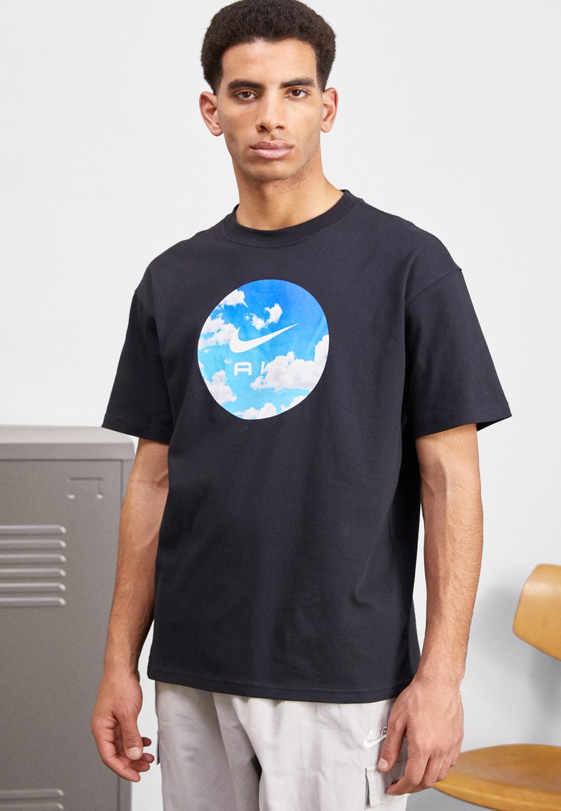 Nike Sportswear M AIR HBR - Print T-shirt - black - Zalando.ie