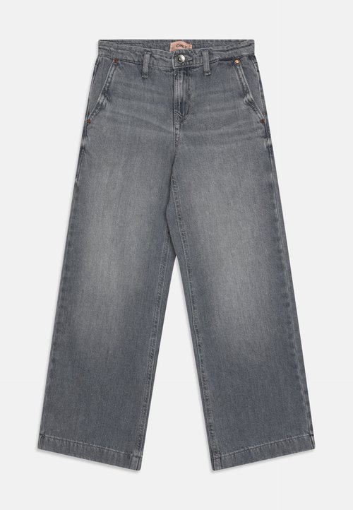 TOM TAILOR WIDE LEG - Flared Jeans - used mid stone grey denim/grey ...