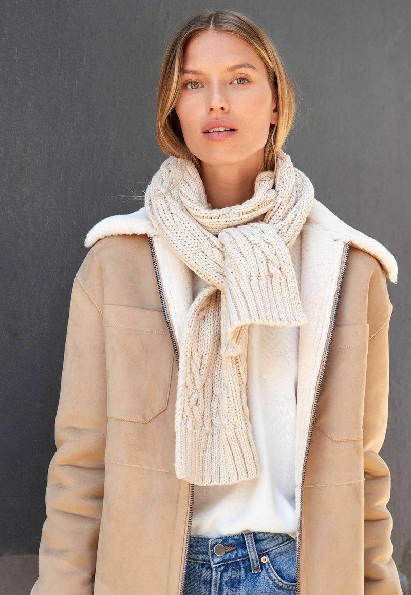 Next Cable Knit Scarf - Sjal / Tørklæder - natural/beige - Zalando.dk