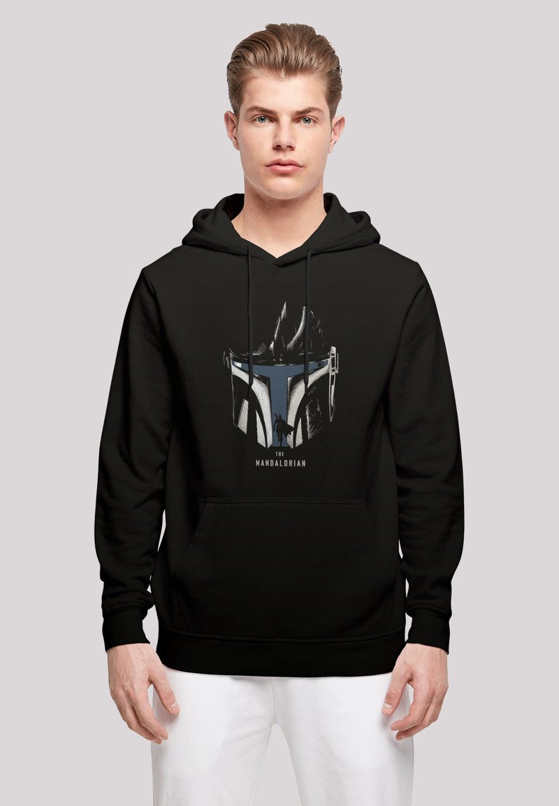 F4NT4STIC STAR WARS THE MANDALORIAN HELMET SILHOUETTE - Sweat à capuche - black/noir - ZALANDO.FR