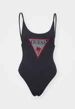 Guess ONE PIECE RHINESTONE - Swimsuit - jet black/black - Zalando.co.uk