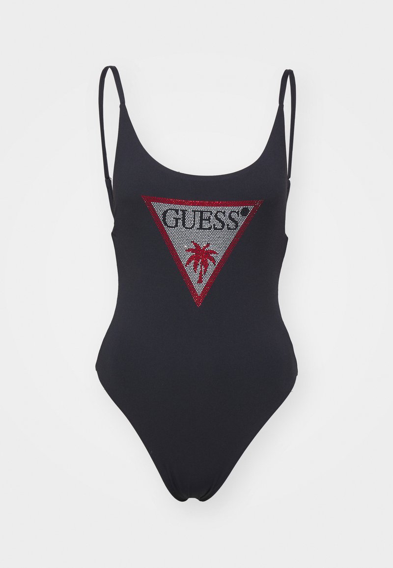 Guess RHINESTONE - Swimsuit - jet black/black - Zalando