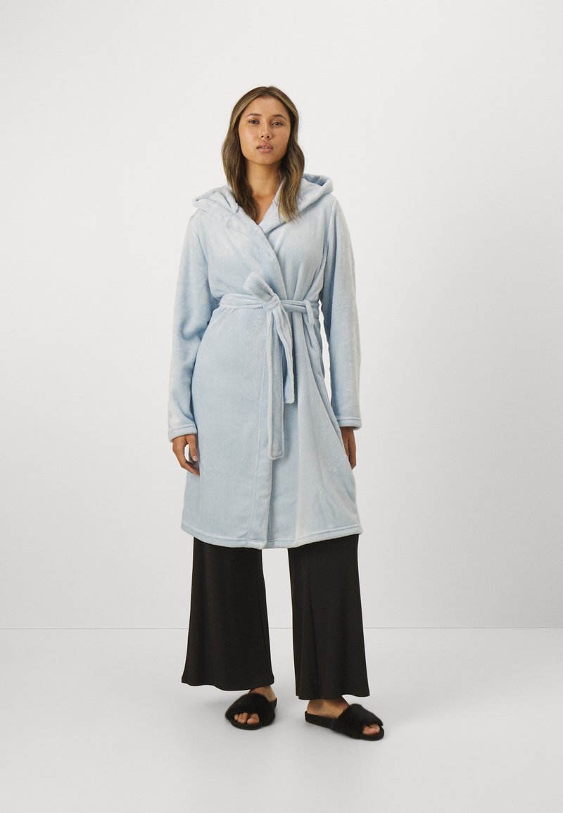 Vero Moda VMLUZY NIGHWEAR ROBE HOODED - Peignoir - cashmere blue/bleu clair - ZALANDO.FR