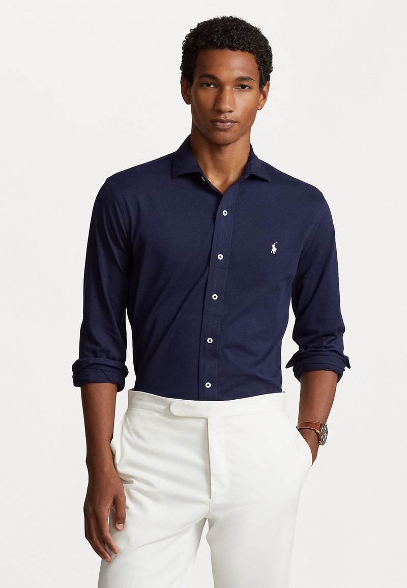 Polo Ralph Lauren JERSEY SPREAD-COLLAR SHIRT - Skjorte - cruise navy/mørkeblå - Zalando.no