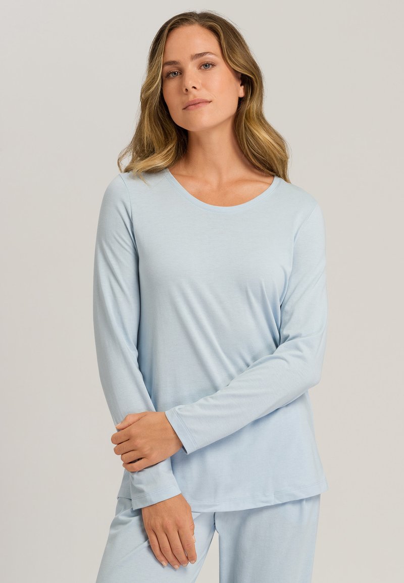 Hanro ARM LOUNGE - Haut de pyjama - misty blue/bleu clair - ZALANDO.FR