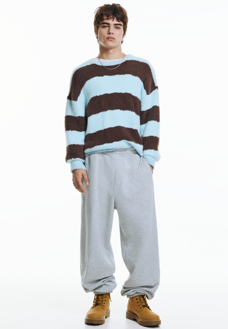 PULL&BEAR STWD STRIPED - Jumper - light blue - Zalando