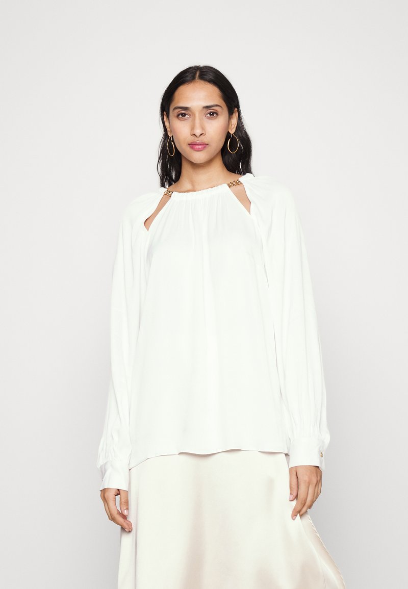 MICHAEL Michael Kors CHAIN CUT OUT TOP - Blouse - white - Zalando.ie