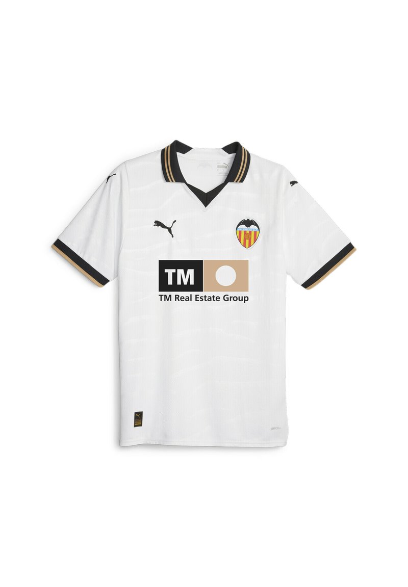 Puma VALENCIA CF HOME REPLICA - Sport T-Shirt - white light sand/weiß ...