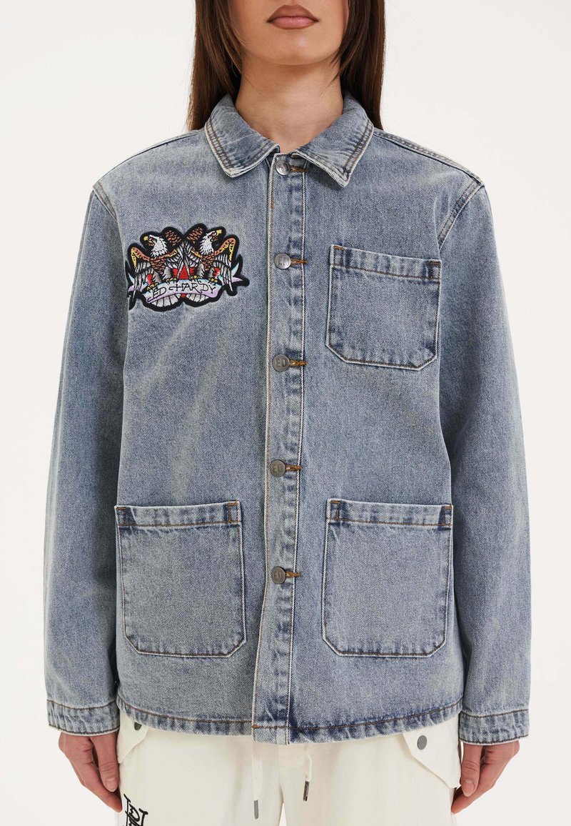 Ed Hardy BATTLE OF EAGLES CHORE - Denim jacket - blue - Zalando.ie