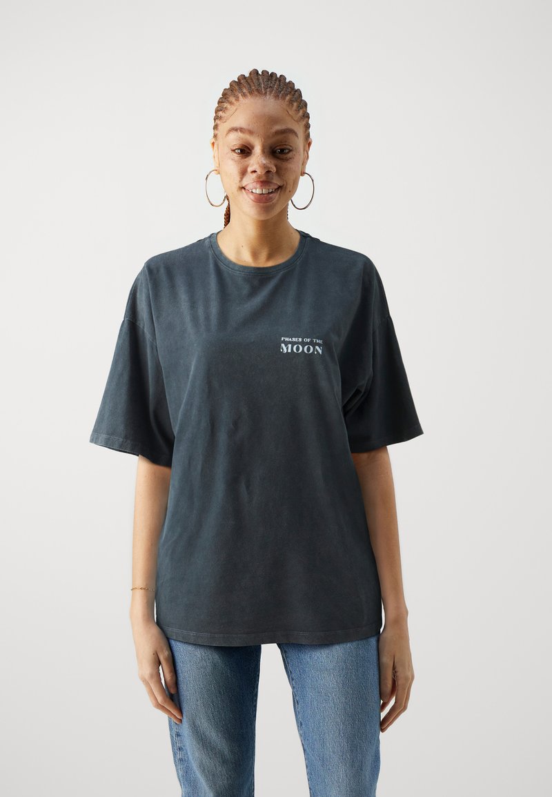 Even&Odd Print T-shirt - black - Zalando.co.uk