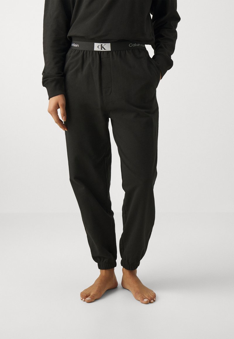 Calvin Klein Underwear Pantaloni de pijama - black/pink lavender/negru ...