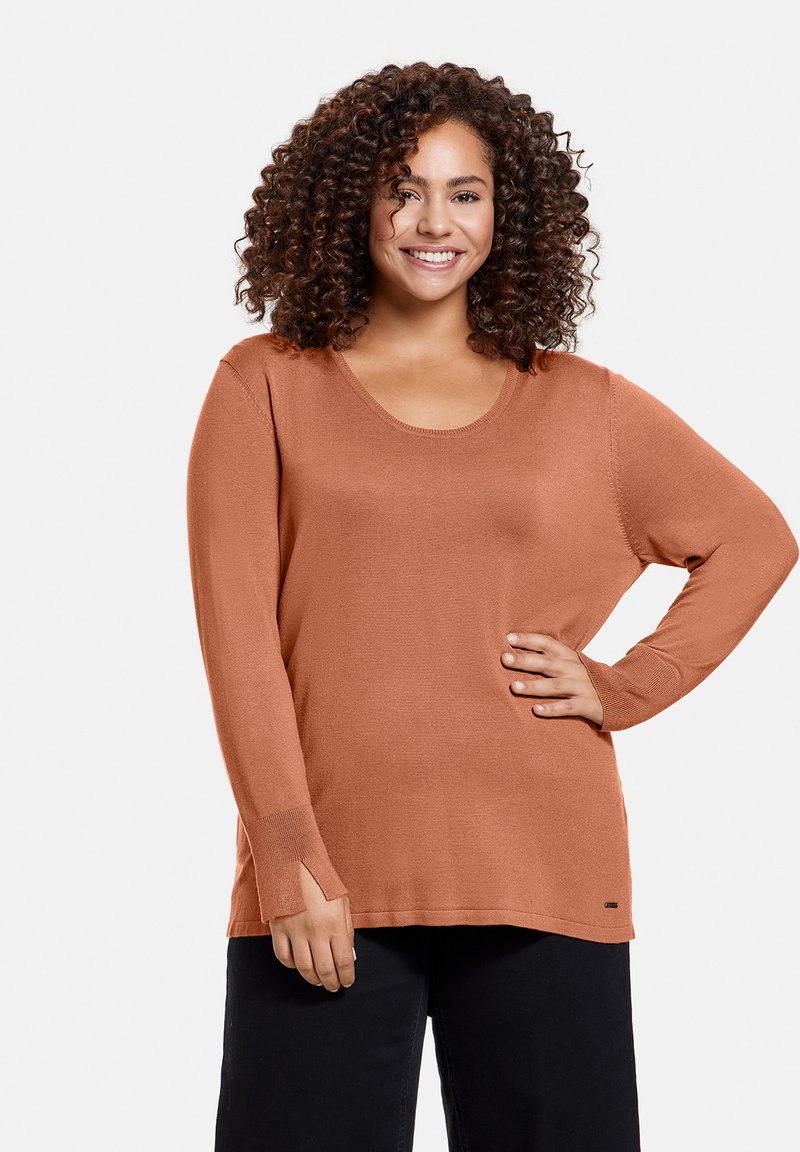 Samoon LANGARM - Jumper - mocca brown/brown - Zalando.de