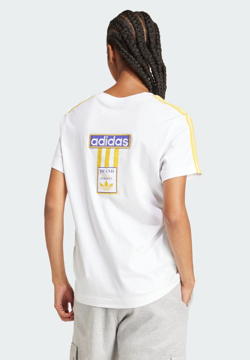 adidas Originals BREAK BACK - Print T-shirt - white bold gold/white ...