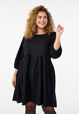 Cache Cache AUSGESTELLTES MIT WICKELKRAGEN - Vestido ligero - noir ...