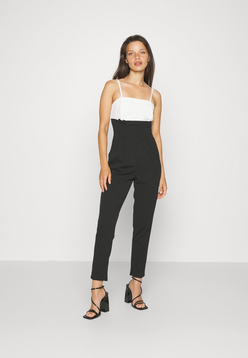 WAL G PETITE JANYA CONTRAST - Jumpsuit - black/white/black - Zalando.ie