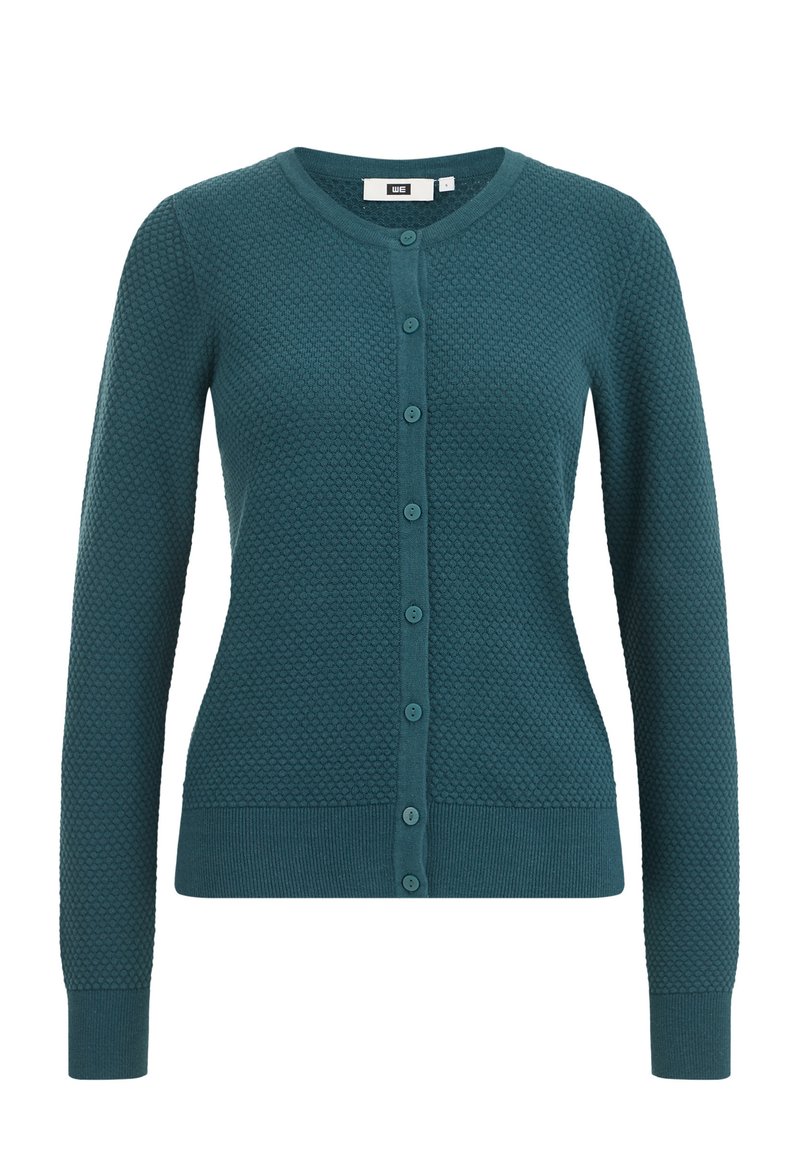 WE Fashion MET STRUCTUUR - Cardigan - blue/verde - Zalando.it