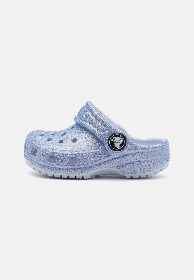 Crocs CLASSIC GLITTER - Sandales de bain - frosted glitter/bleu gris - ZALANDO.FR