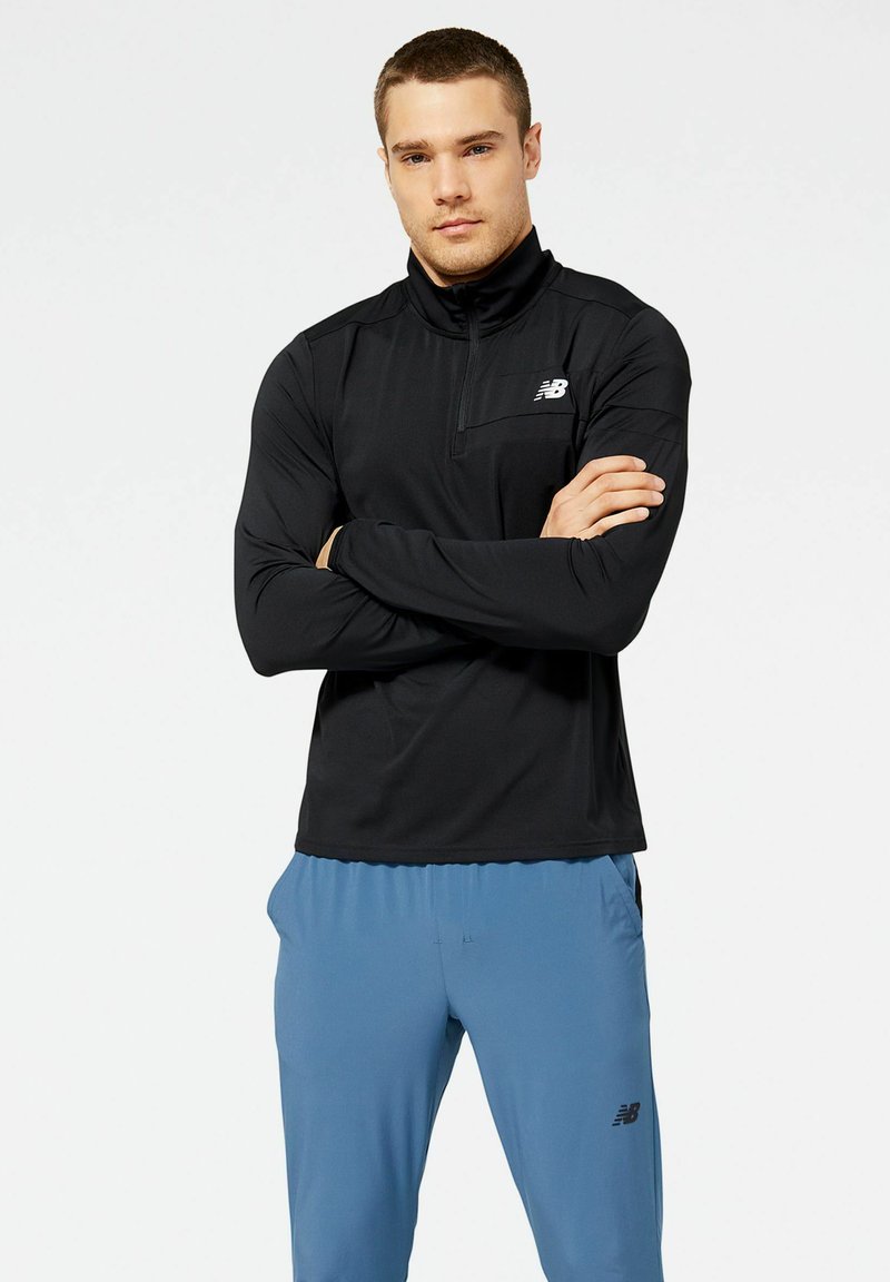 New Balance ACCELERATE HALF ZIP - Long sleeved top - black - Zalando.co.uk