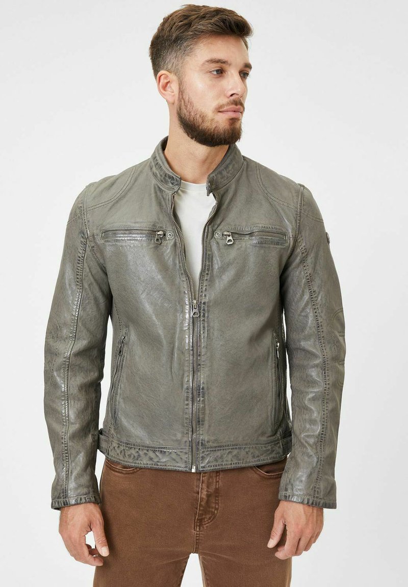 Gipsy Leren jas - grey/grijs gemêleerd - Zalando.nl