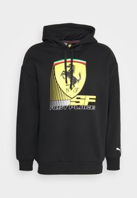 Puma FERRARI RACE BIG SHIELD HOODIE - Hættetrøje - black/sort - Zalando.dk