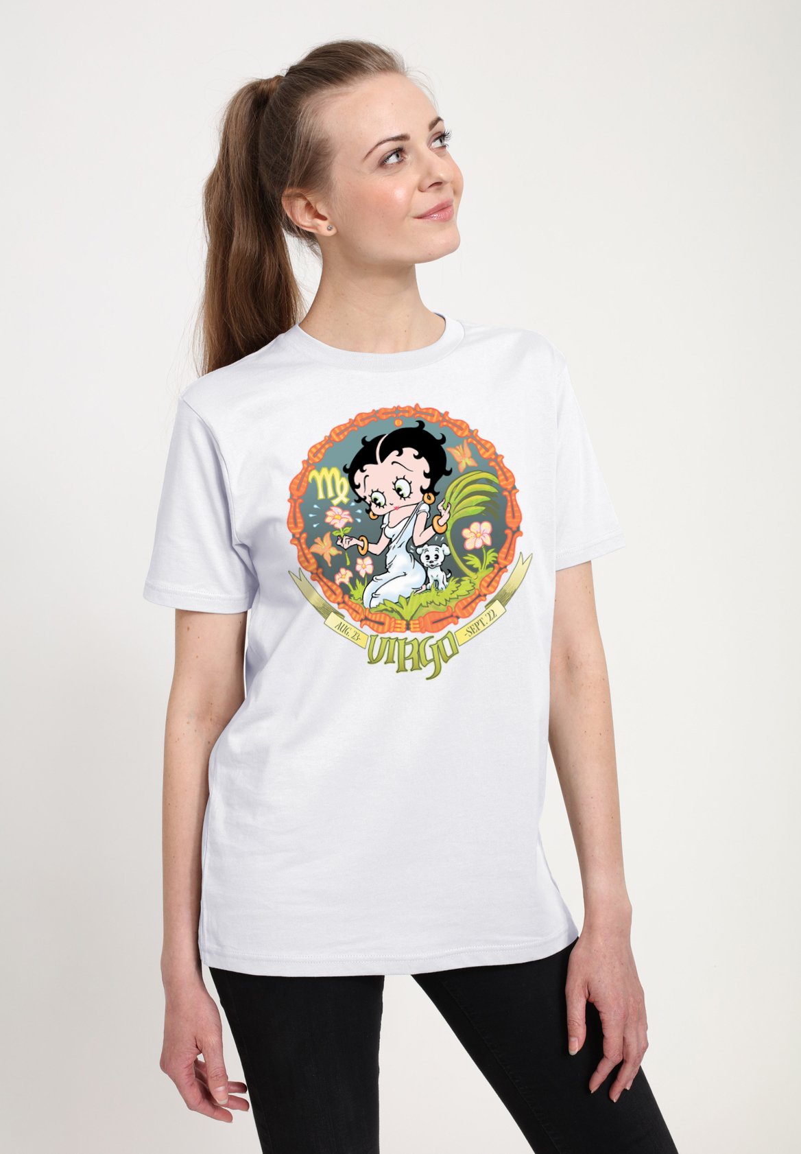 Henry Tiger BETTY BOOP VIRGO ASTROLOGICAL SIGN T Shirt print white weiB Zalando