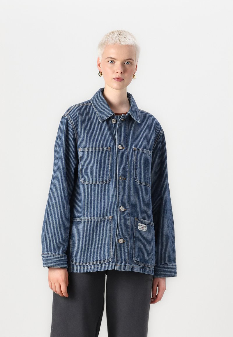 BDG Urban Outfitters STRIPE JACKET - Denim jacket - blue - Zalando.ie