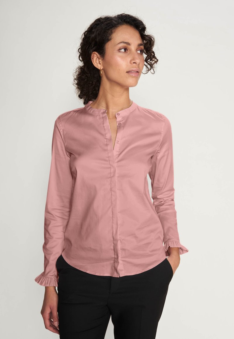 Mos Mosh MATTIE SHIRT - Button-down blouse - burlwood/light pink - Zalando.de