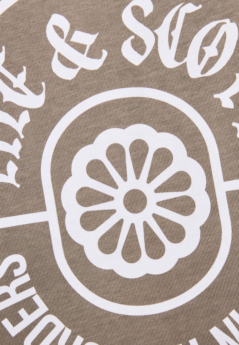 Lyle & Scott BORDERS LABEL GRAPHIC - Triko s potiskem - white/bílá ...