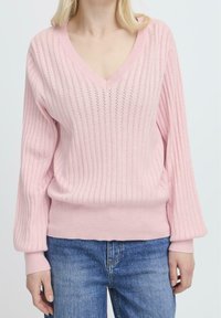 b.young MORLA VNECK - Pullover - parfait pink melange/rose - ZALANDO.FR