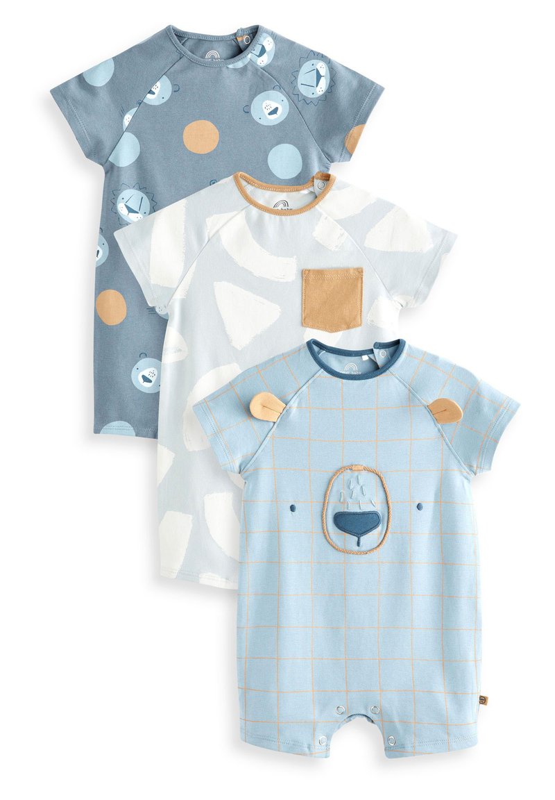 Next BABY ROMPERS 3 PACK - Jumpsuit - blue bear/blue - Zalando