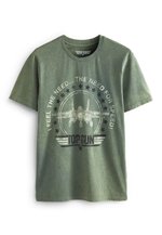 Next TV AND FILM LICENSE - T-Shirt print - top gun green acid wash/grün ...