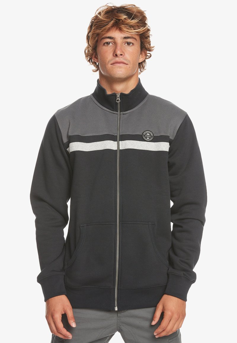 Quiksilver SURF FULL - MIT REISSVERSCHLUSS - Sweater met rits - black ...