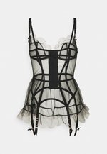 Agent Provocateur LORNA BASQUE - Corset - black/pink/noir - ZALANDO.CH