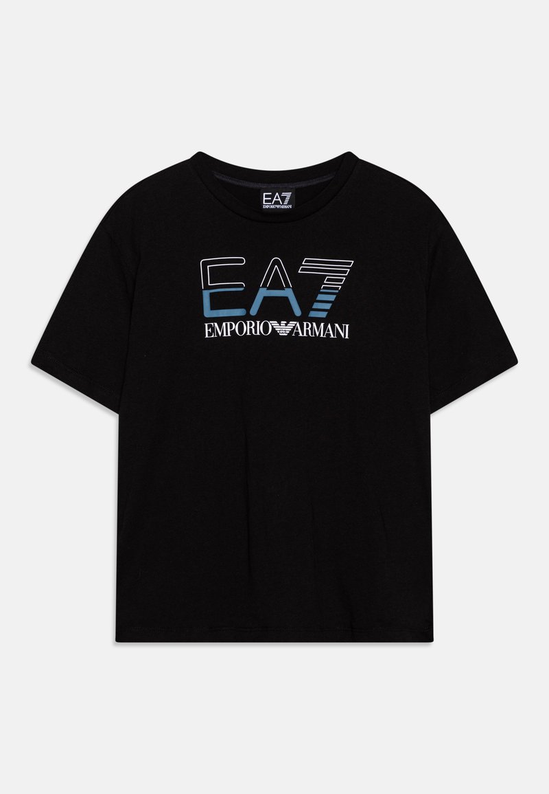 Ea7 Emporio Armani Logo Series Unisex T Shirt Print Nero Schwarz
